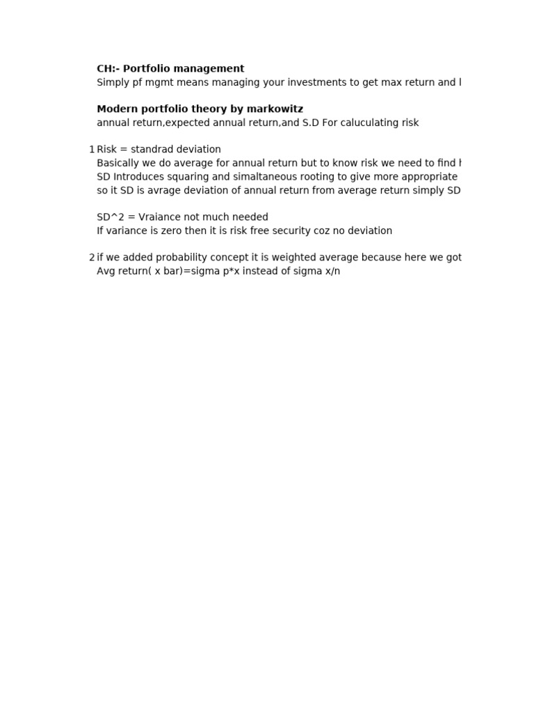 ADVANCED FINANCIAL MANAGEMENT NOTES | PDF