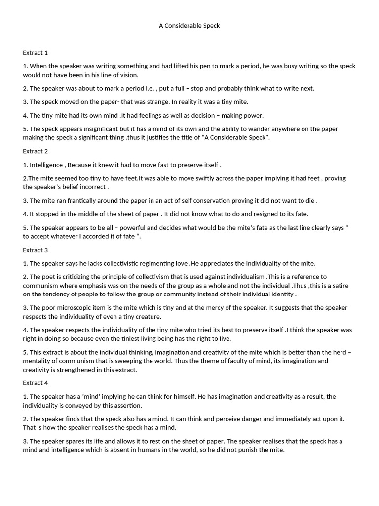 A Considerable Speck | PDF | Mind | Creativity