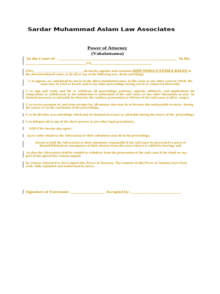 POA Sikander Nawaz Abbasi | PDF