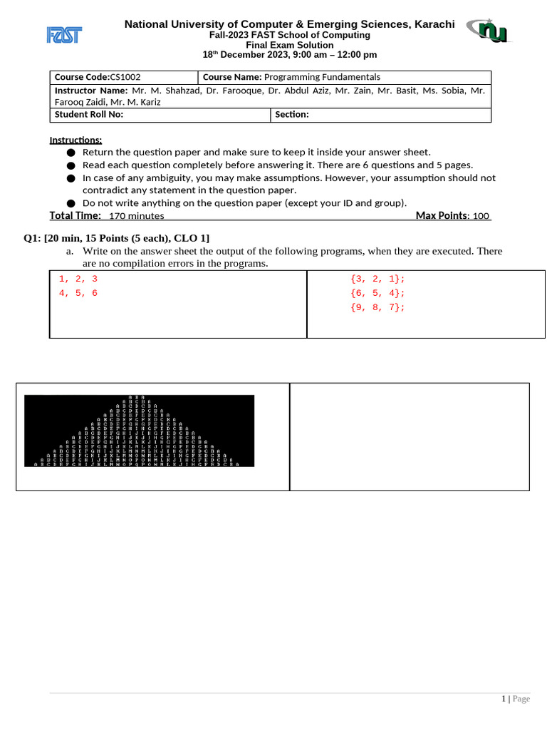 PF Final 2023 - Solution-2 | PDF | Computer Engineering | Computer Programming