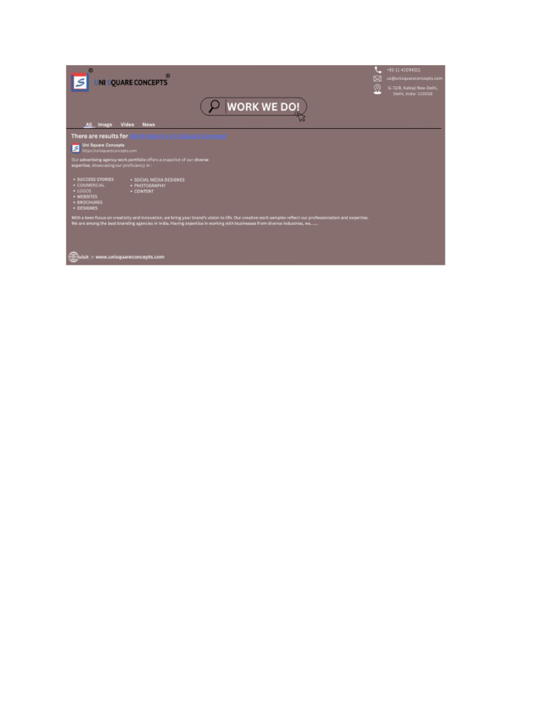 Uni Square Concepts - Work-We-Do | PDF