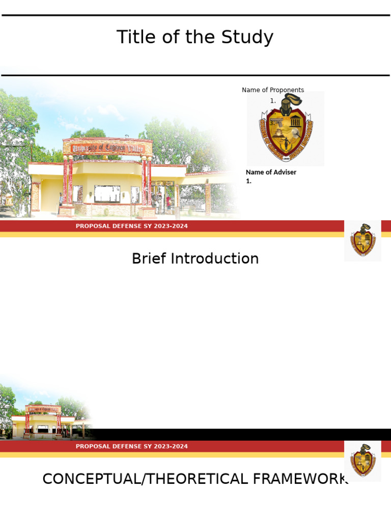 Proposal Defense Template | PDF