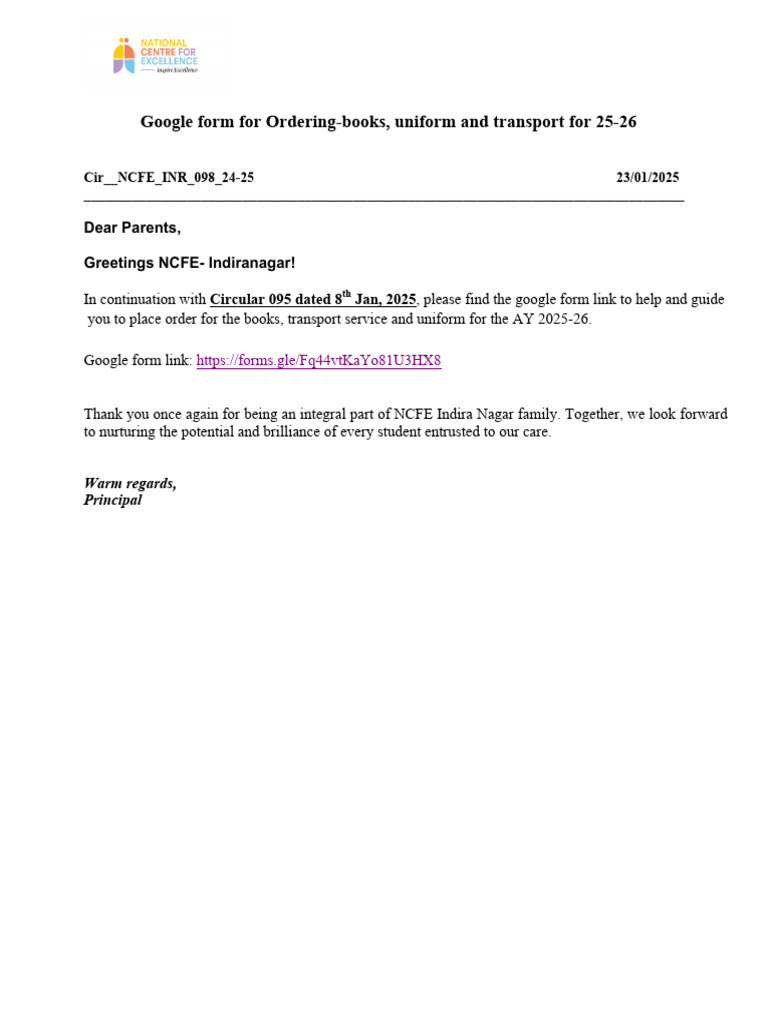 Book and Uniform Order Form 2025-26 | PDF