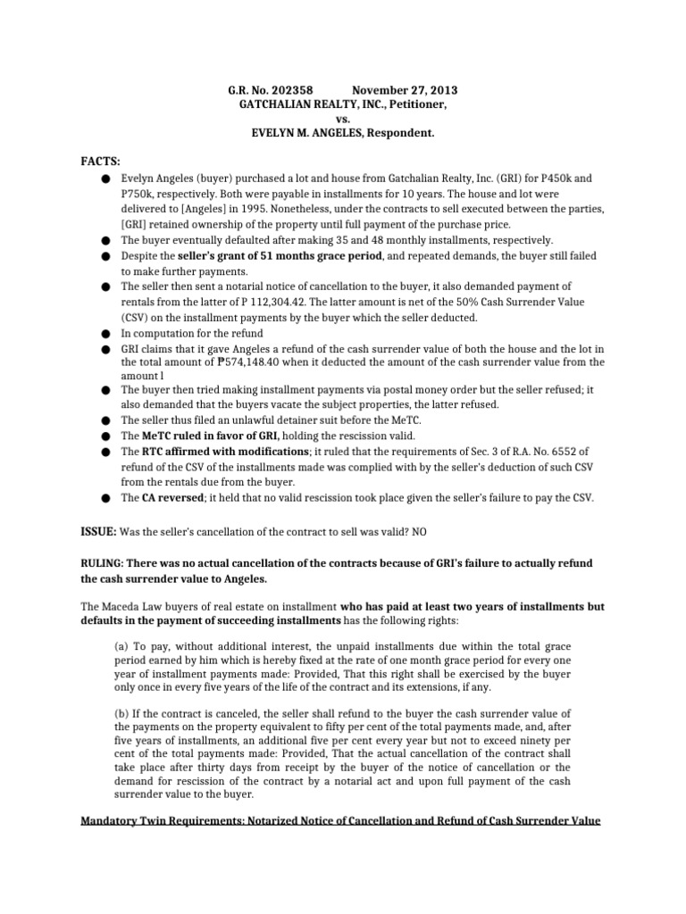 Gatchalian VS Evelyn | PDF | Payments | Interest