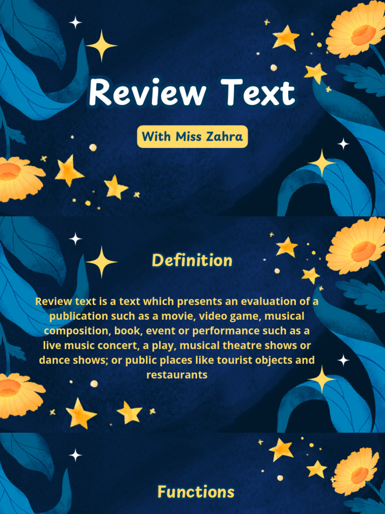 Understanding Review Text Structure | PDF