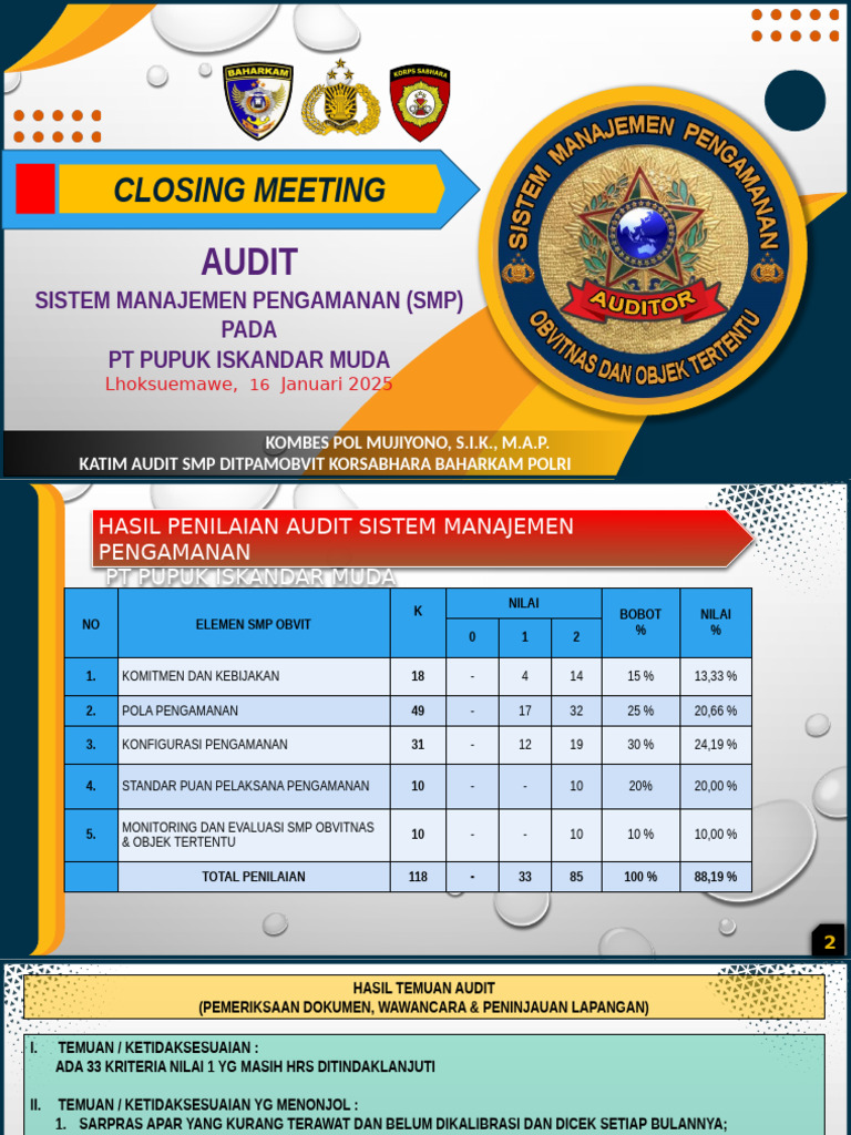 Closing Audit PT Pim | PDF