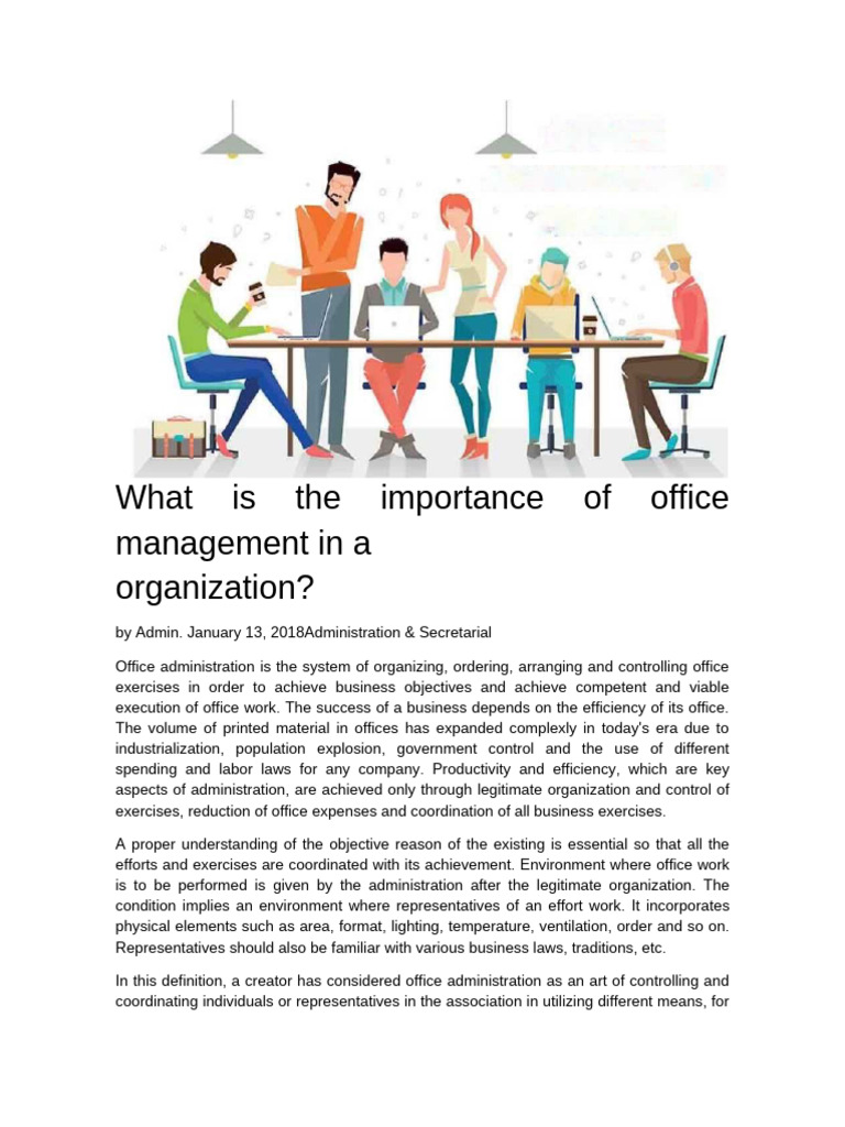Importance of Office Management Explained | PDF | Innovation | Leadership