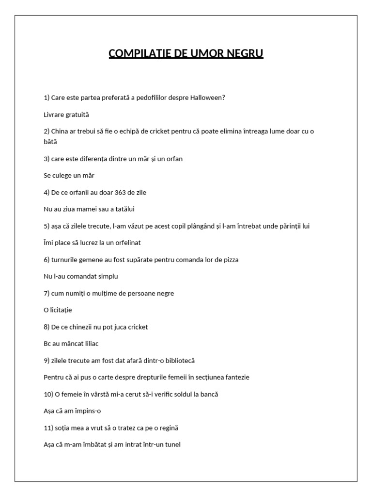 Compilare de Umor Negru | PDF