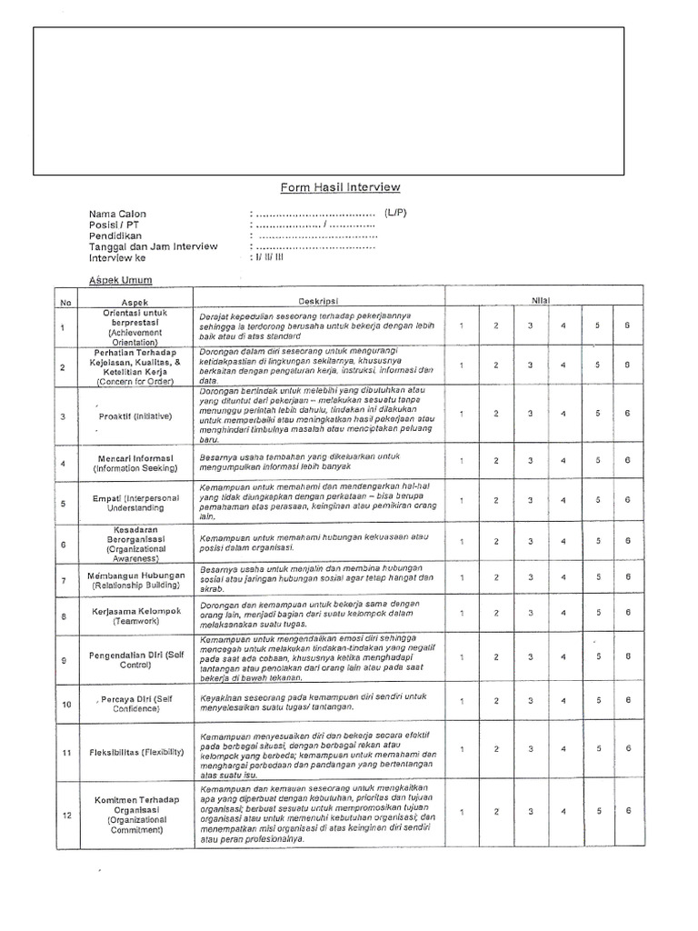 Form Interview | PDF
