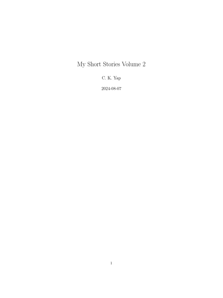 My Short Stories 2 | PDF