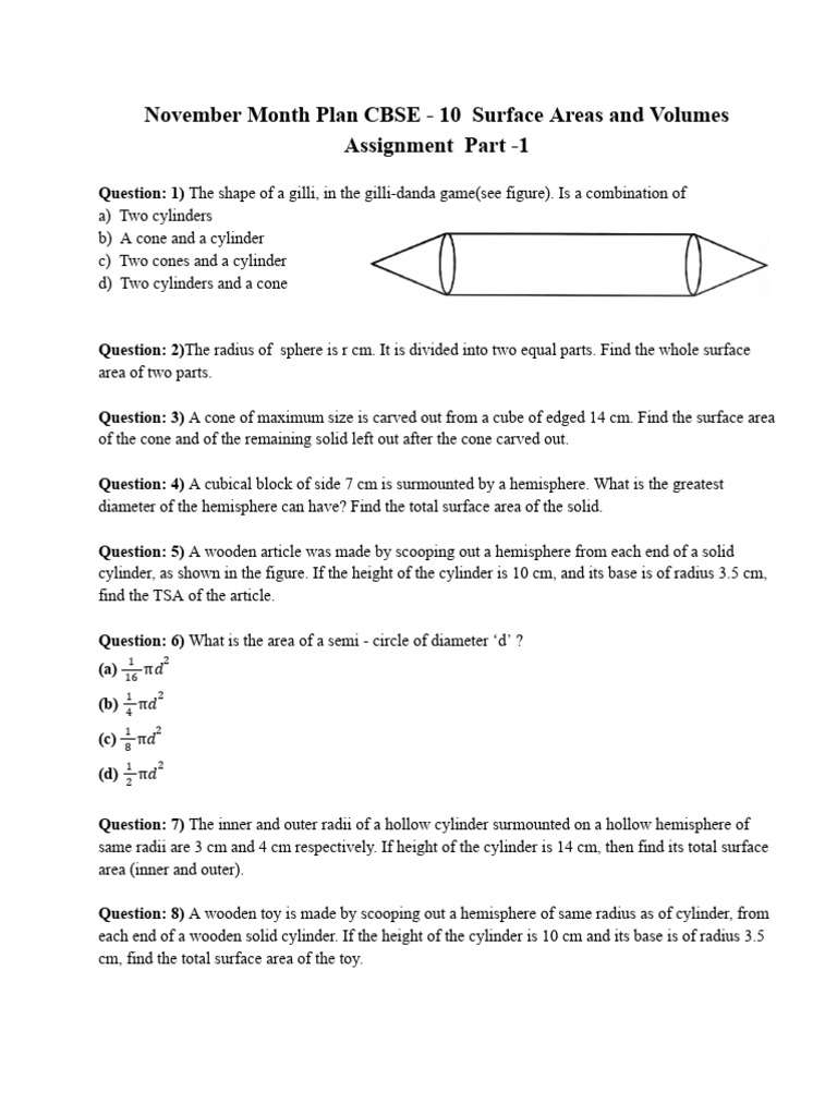 CH 12 Surface Area and Volume 1 | PDF | Sphere | Area