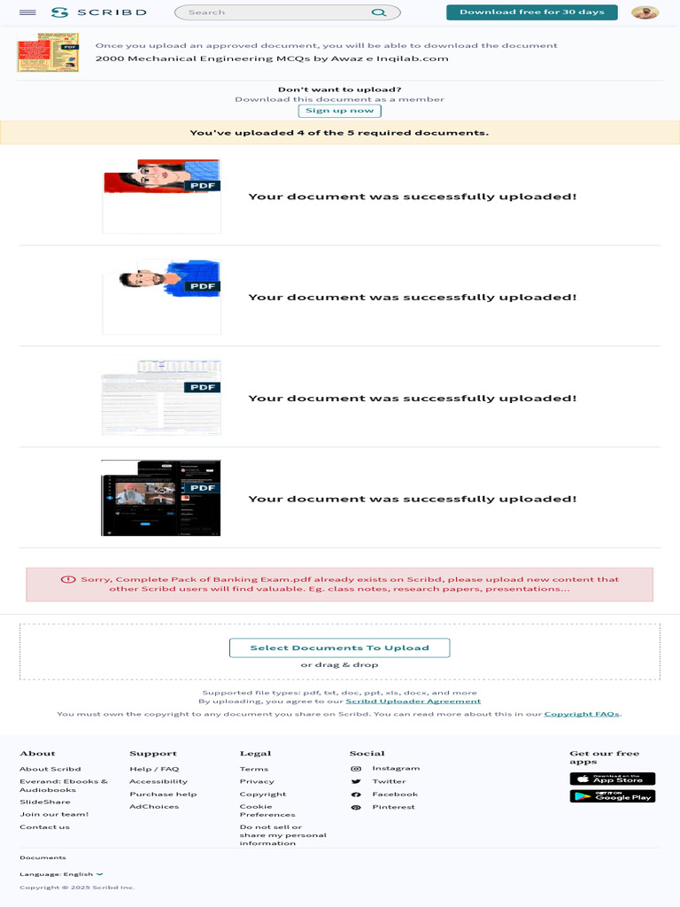 Upload A Document Scribd | PDF | Scribd | World Wide Web