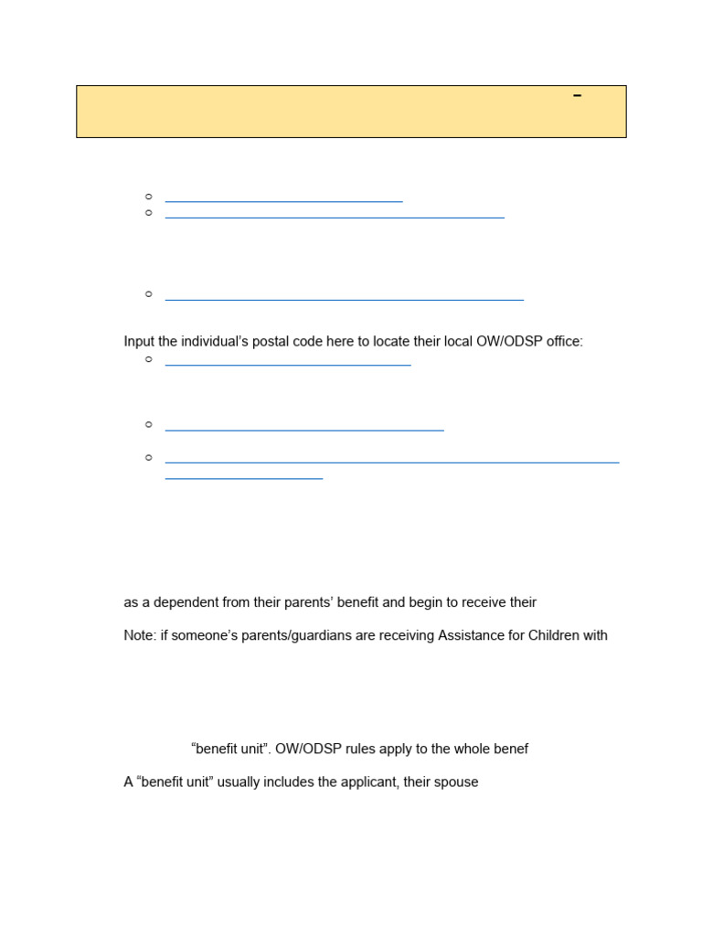 Applying For ODSP Info Sheet | PDF | Social Programs | Welfare