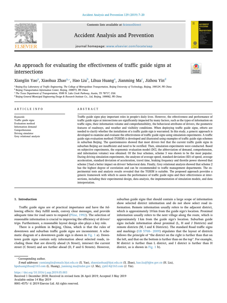 Evaluating Traffic Guide Signs Effectiveness | PDF | Simulation | Traffic
