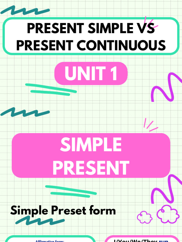 1. Present simple vs Present continuous | PDF | Verb | Stress (Linguistics)