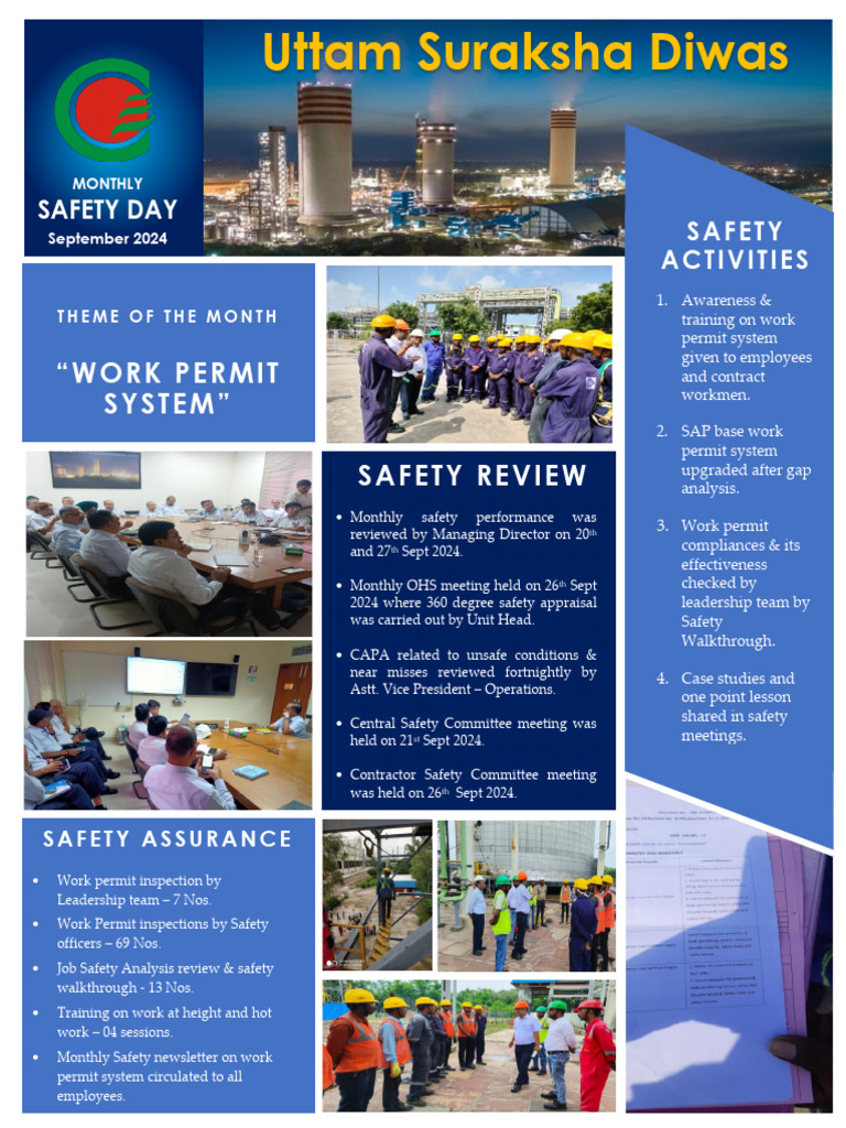 Monthly Safety Day - Sept 2024 | PDF