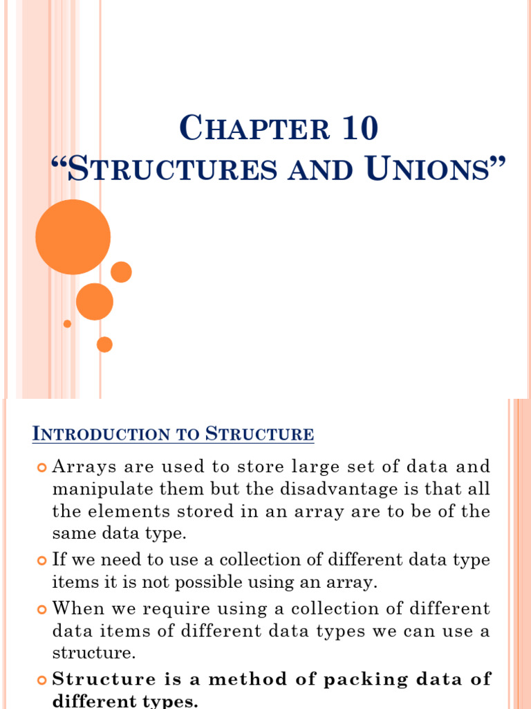 Ch 10 Struct and Union | PDF | Software Development | Computing