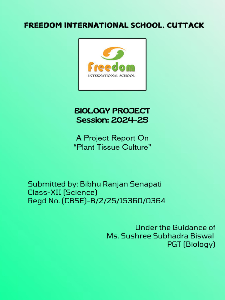 Biology Project | PDF | Biology | Plants