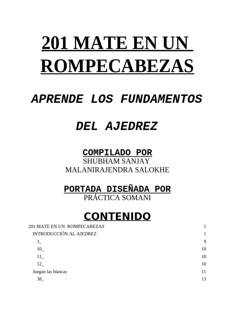 Mate en 1 Completo PDF | PDF | Ajedrez | Juegos de mesa