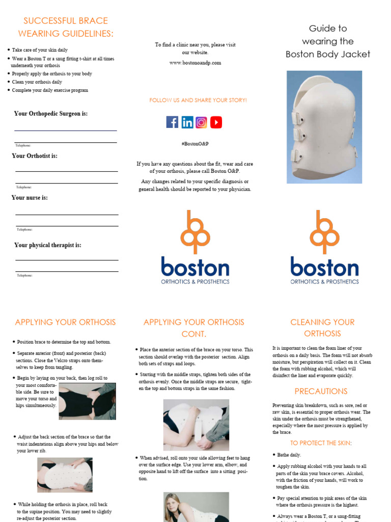 BostonBodyJacketWearAndCareGuide BOP | PDF