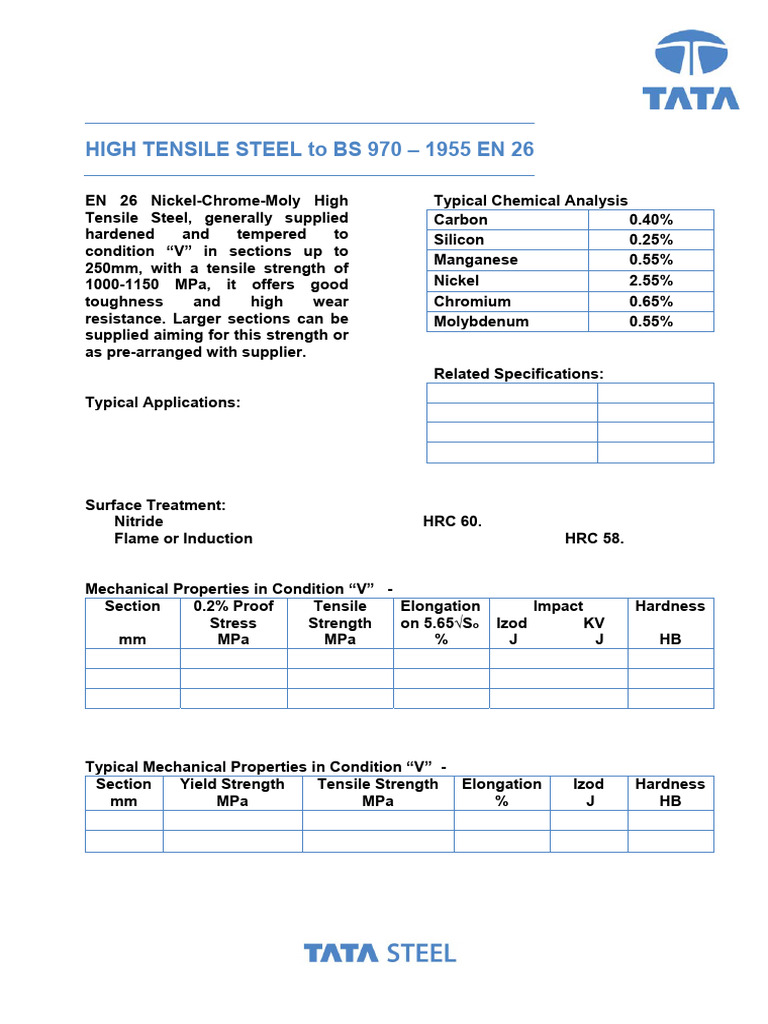 EN26-BS 970 | PDF | Welding | Construction