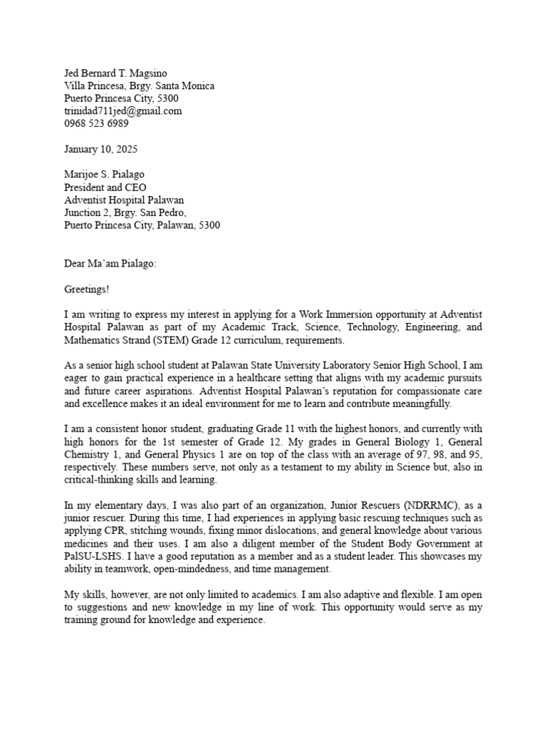 Application Letter (2) | PDF