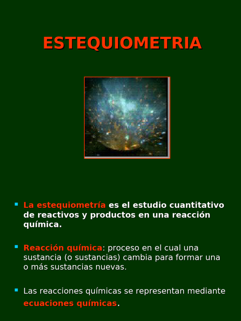 Introducción a la Estequiometría Química | PDF | Mole (Unidad ...