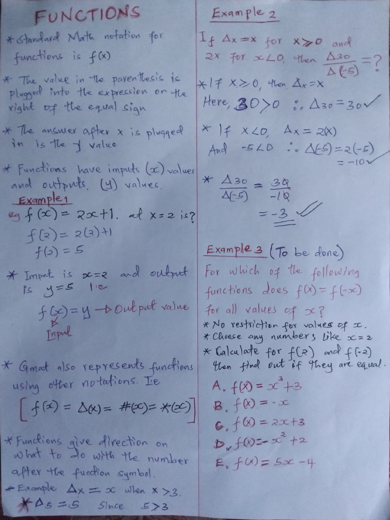 Understanding Function Calculations | PDF