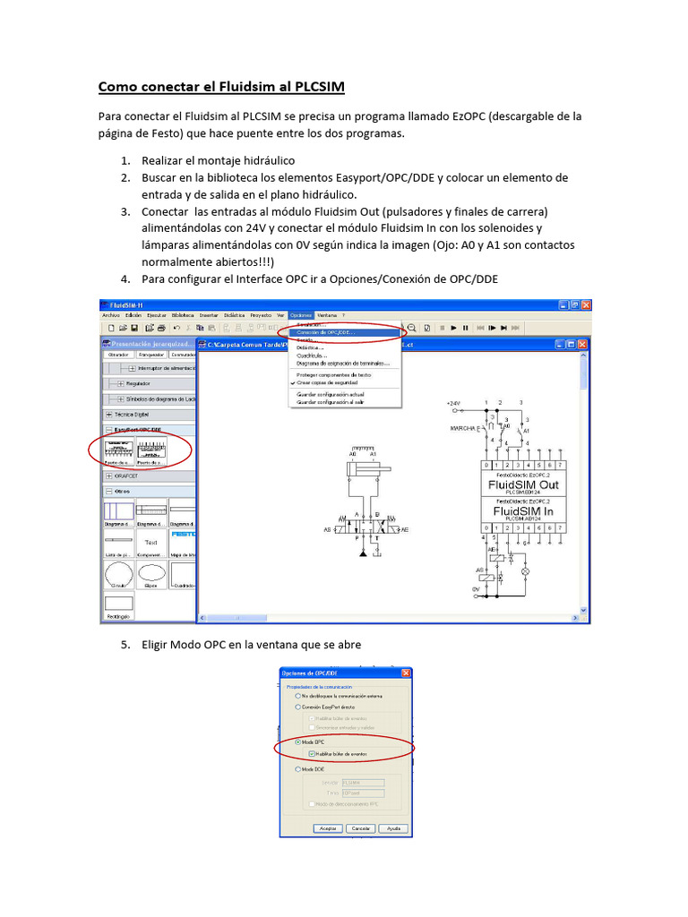 Como Conectar El Fluidsim Al PLCSIM | PDF