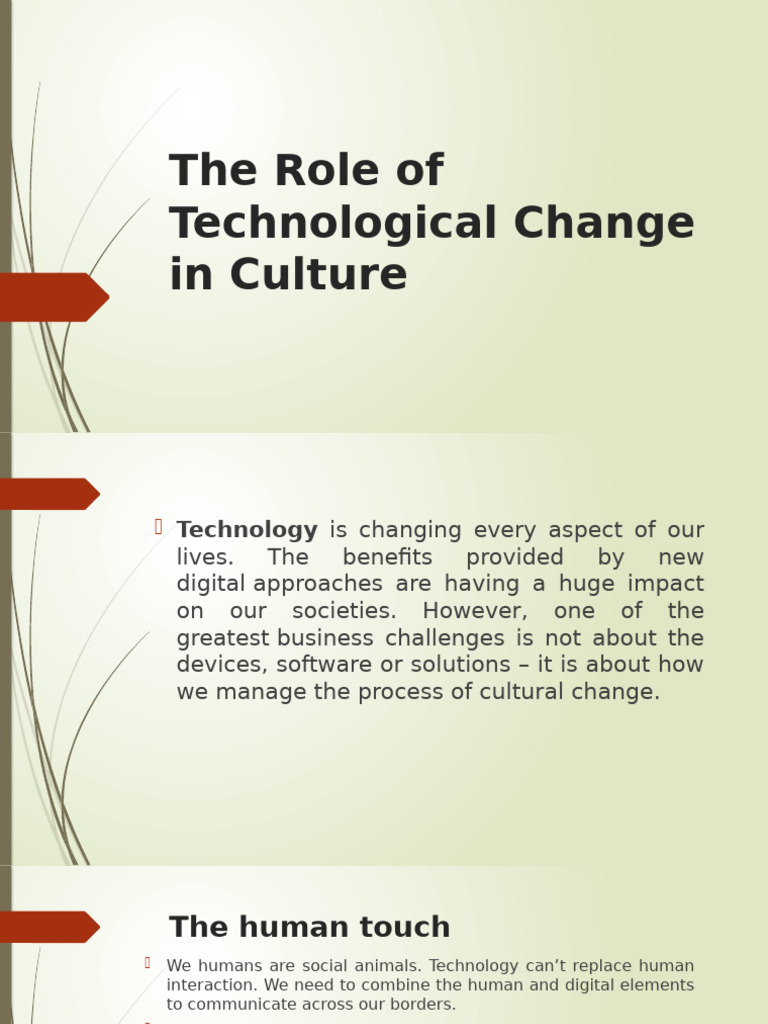 The Role of Technological Change in Culture | PDF | Social Media ...