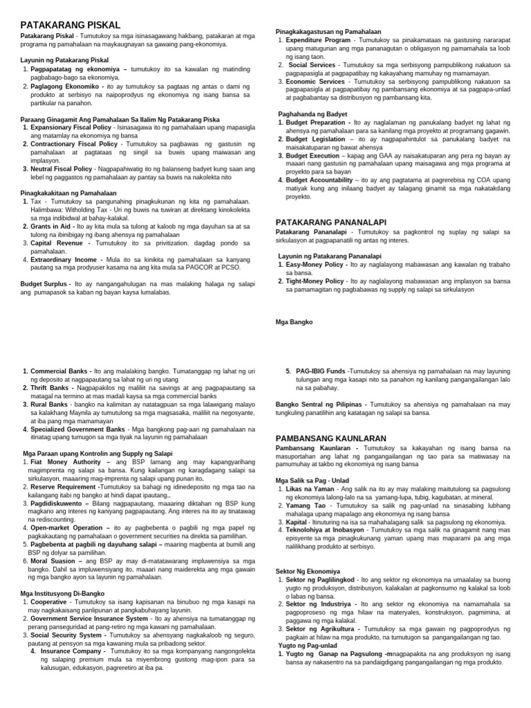 4th Grading AP9 pointers | PDF