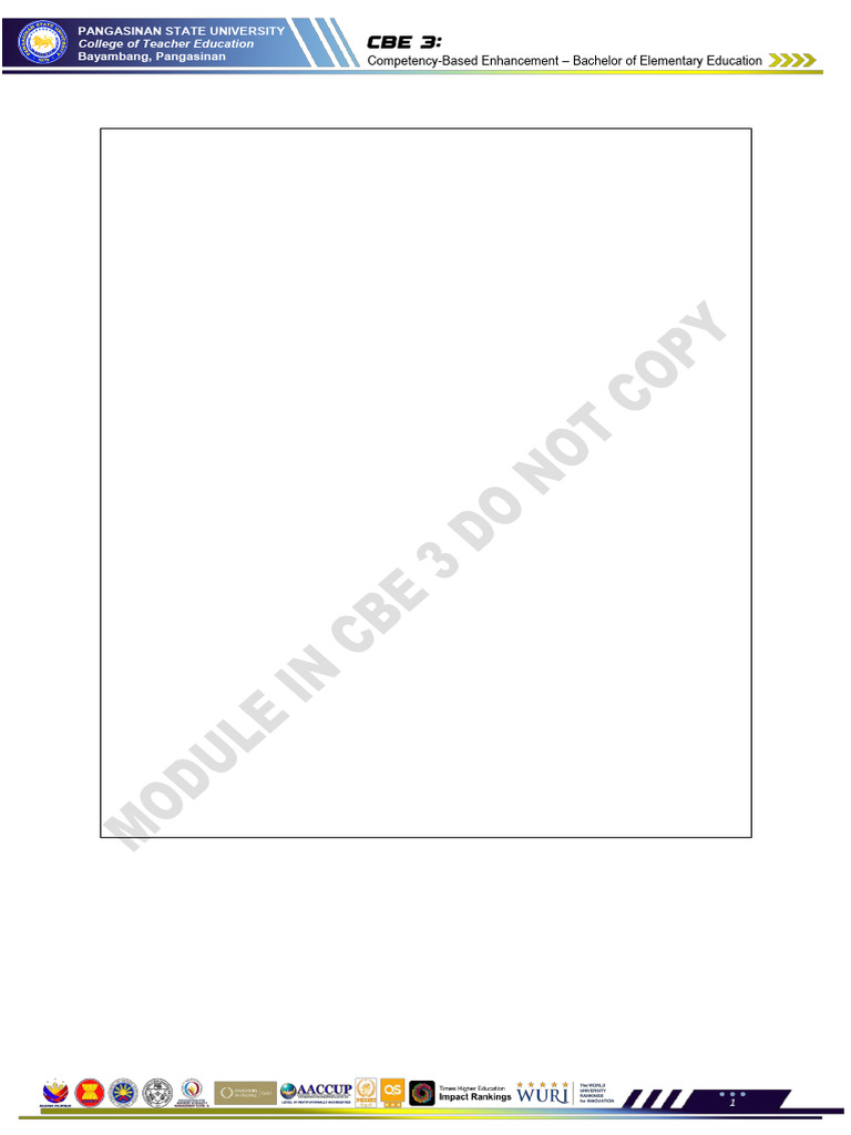 Cbe 3 Handouts for Students | PDF | Teachers | Educational Assessment