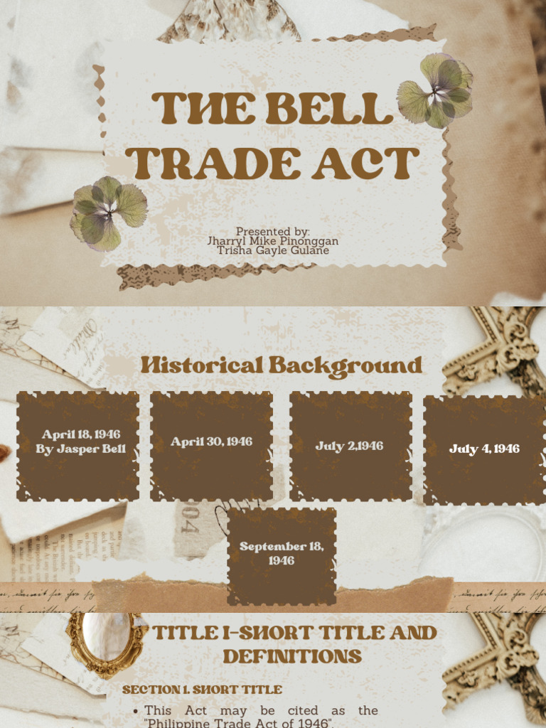 The Bell Trade Act of 1946 | PDF | Taxes | Customs
