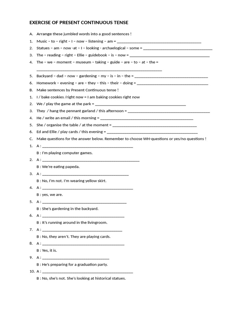 Arrange These Jumbled Words Into A Good Sentences | PDF