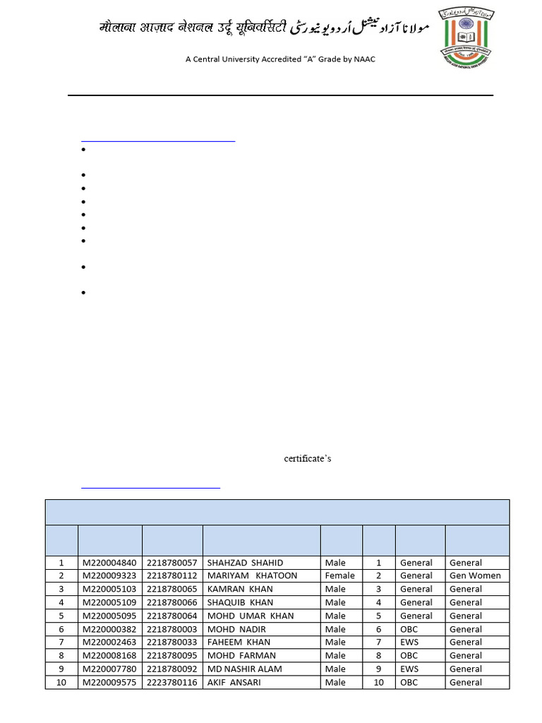 1st Provisionally selected List of Master of Computer Applications ... 1st Provisionally selected List of Master of Computer Applications ...