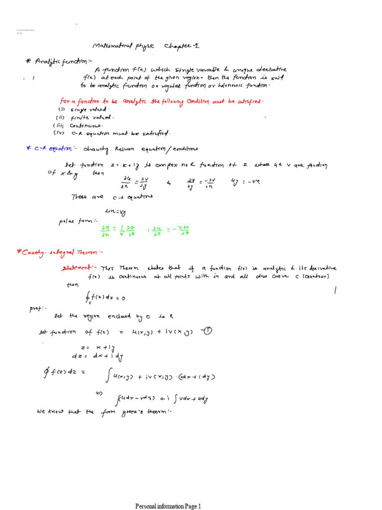 Mathematical Physic Unit 1 | PDF