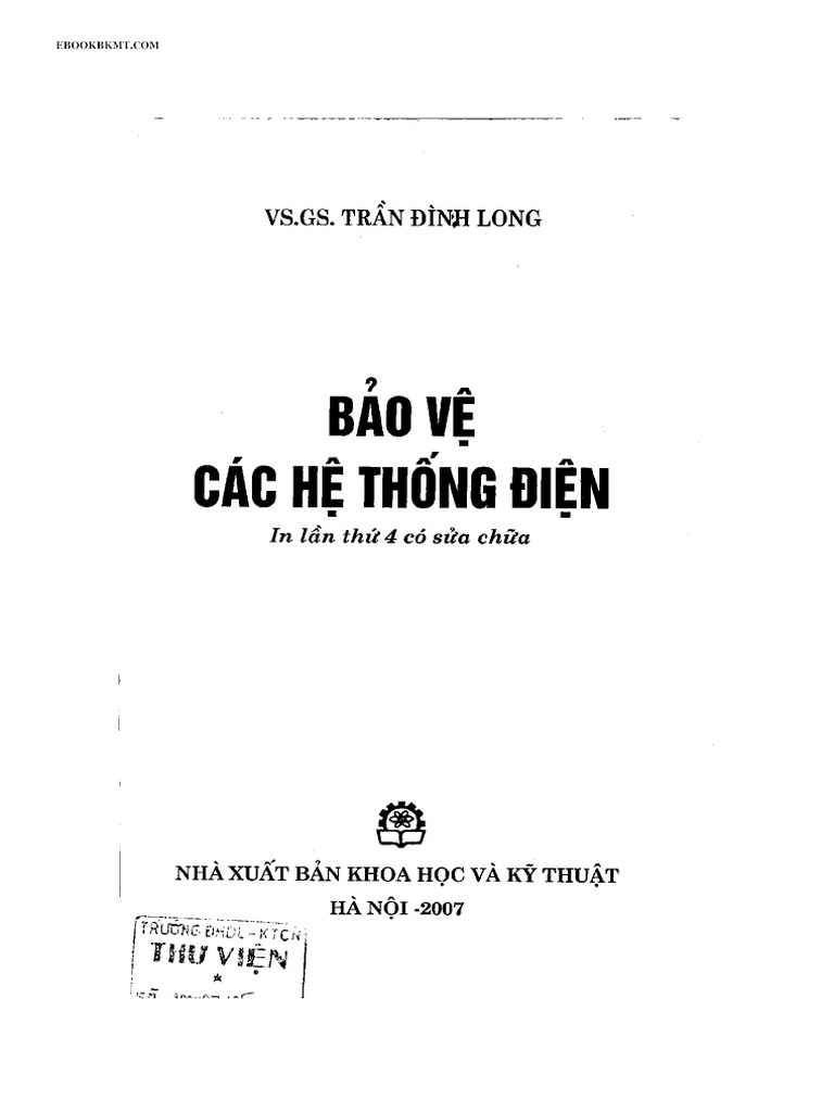 Bao Ve Cac He Thong Dien - GS. vs. Tran Dinh Long | PDF