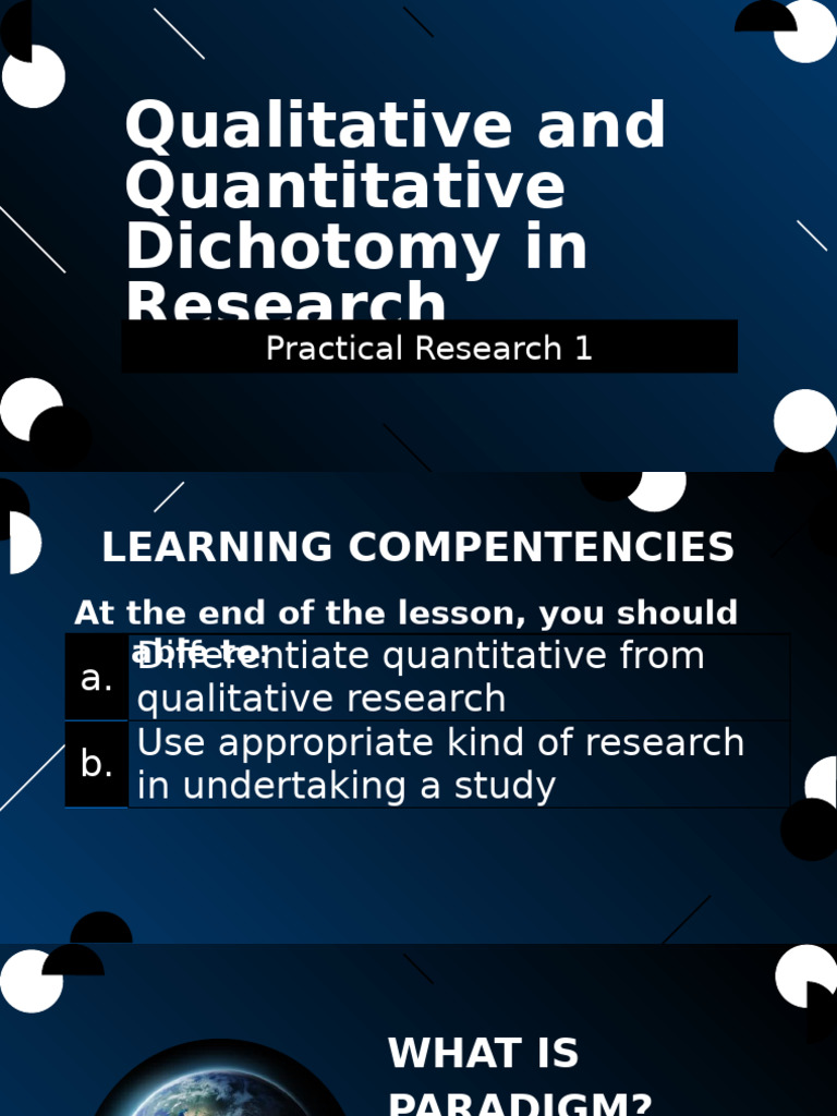 PR 1 Q3 Week 3 4 Qualitative and Quantitative Research | PDF ...