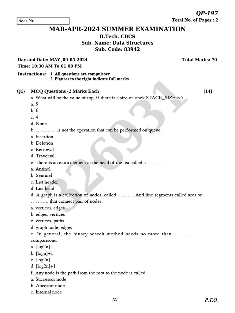 2 - 1154 - 83942 - Data Structures - 83942 | PDF | Time Complexity | Vertex (Graph Theory)