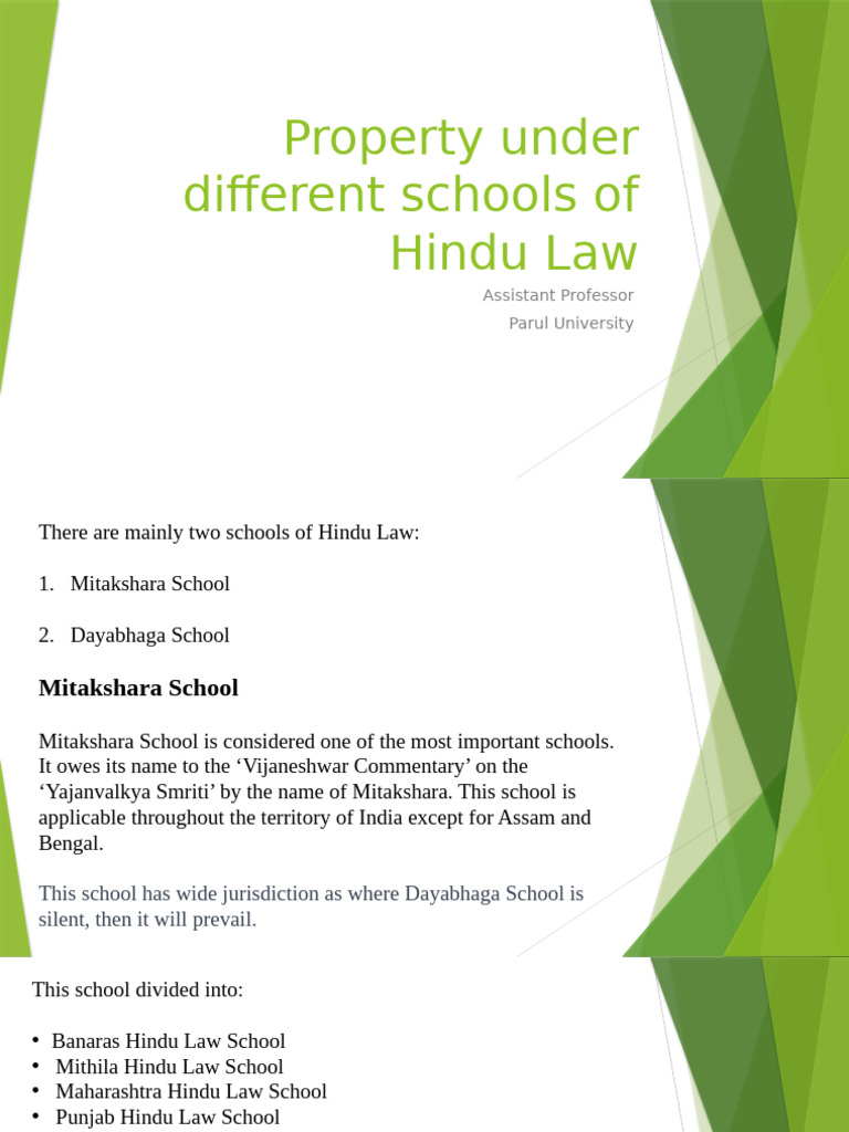 Hindu Law: Property Rights Overview | PDF | Concurrent Estate | Property
