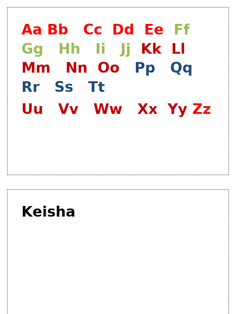 Alphebet (1) For ECD and Grade One | PDF