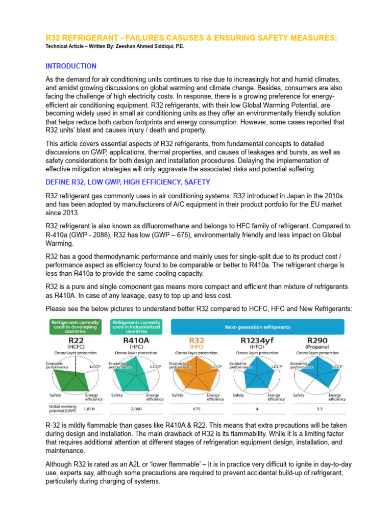 R32 Refrigerant Safety Guide | PDF | Air Conditioning | Gases