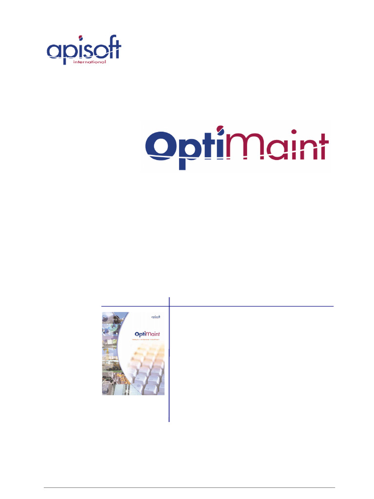 OptiMaint User Guide for Admins | PDF | Menu (Computing) | Icon (Computing)