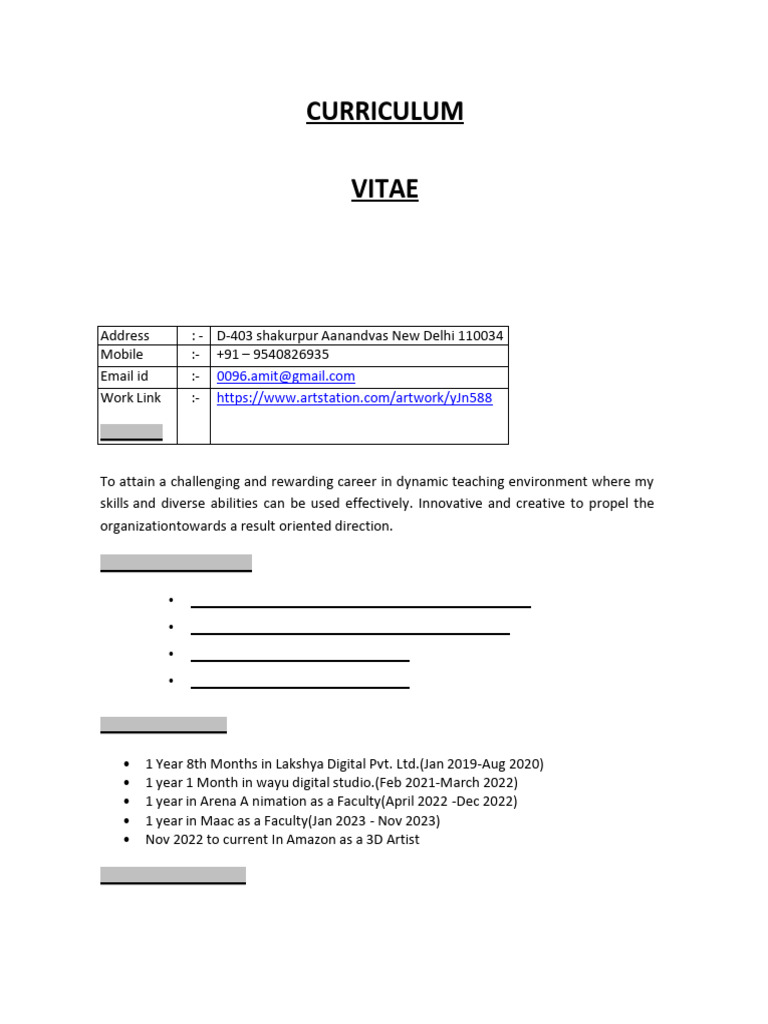 Amit Sahni Updated (Resume) | PDF