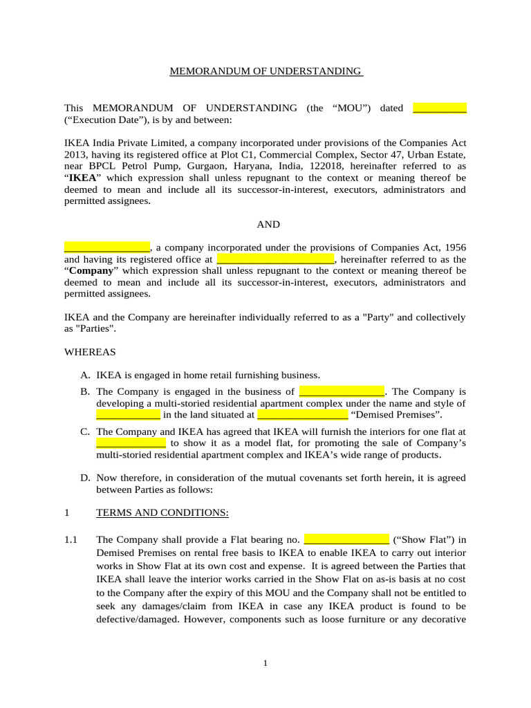 Standard MOU Show Flat 2025 | PDF | Arbitration | Trade Secret