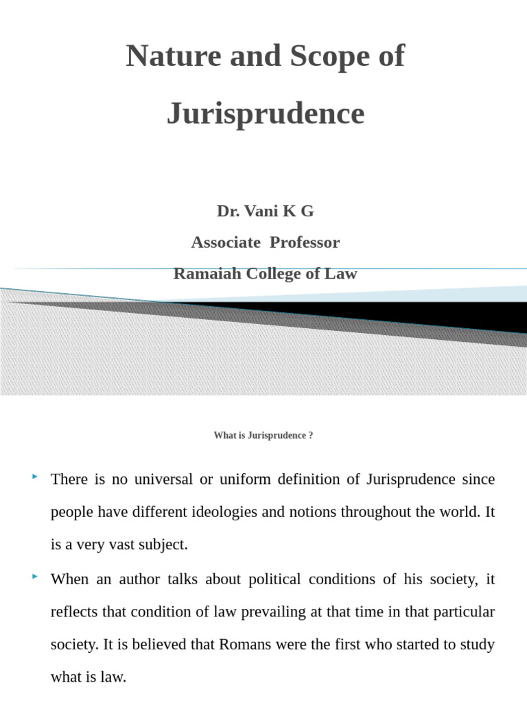Understanding Jurisprudence: Definitions & Significance | PDF ...