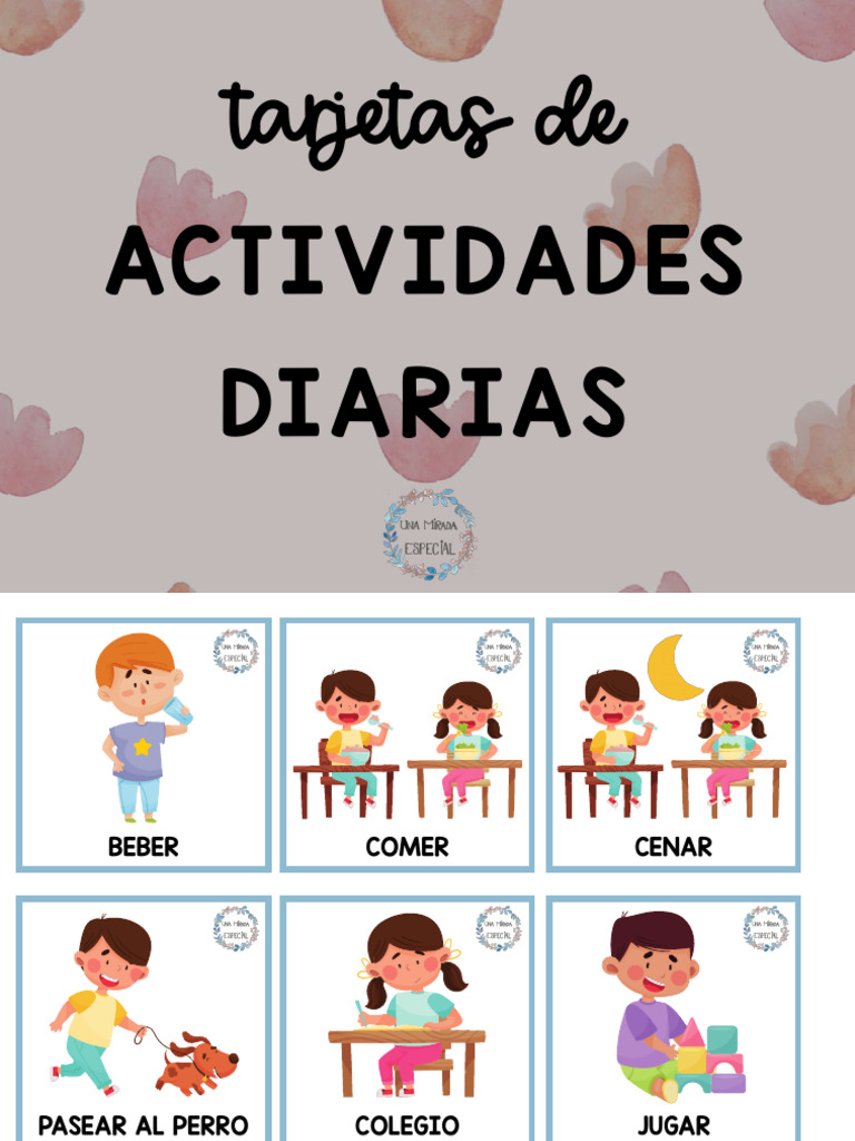 TARJETAS ACTIVIDADES DIARIAS 5ybltb | PDF