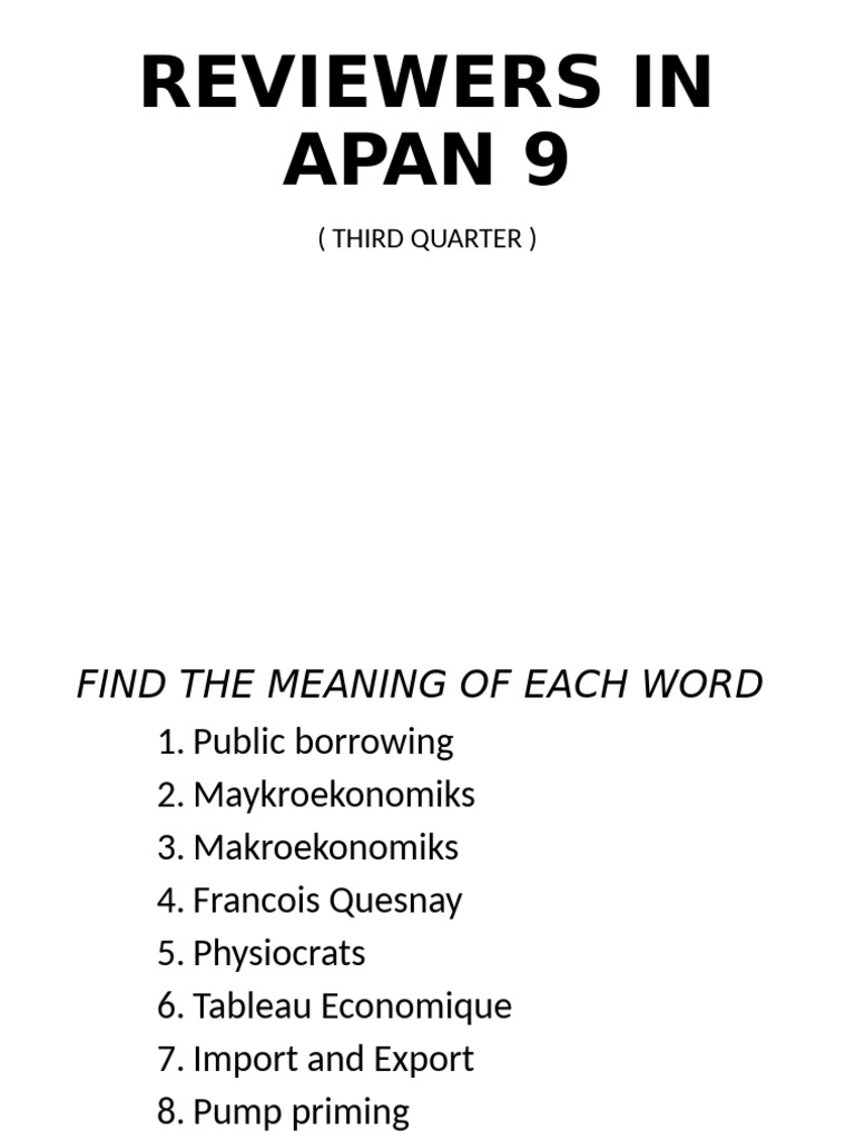 3RD Quarter Reviewer Apan 9 | PDF