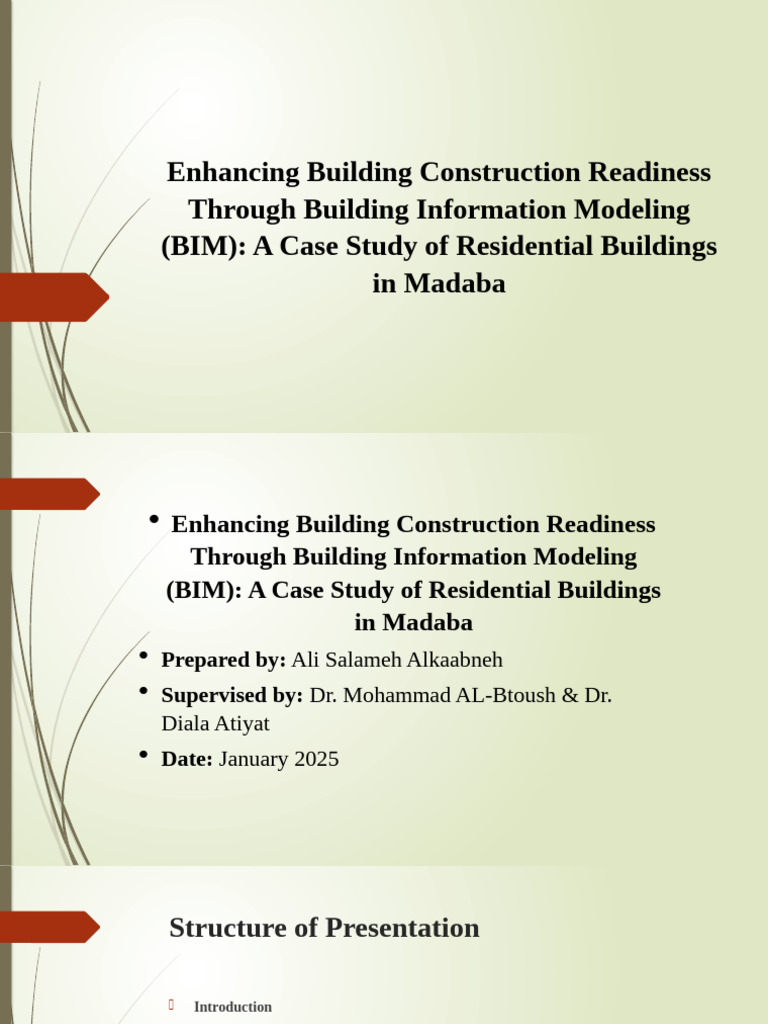 Enhancing Building Construction Readiness Through BIM in Madaba | PDF | Building Information ...
