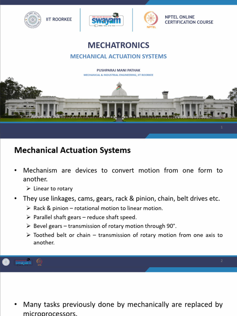 11 Mechanical Actuation | PDF | Belt (Mechanical) | Bearing (Mechanical)